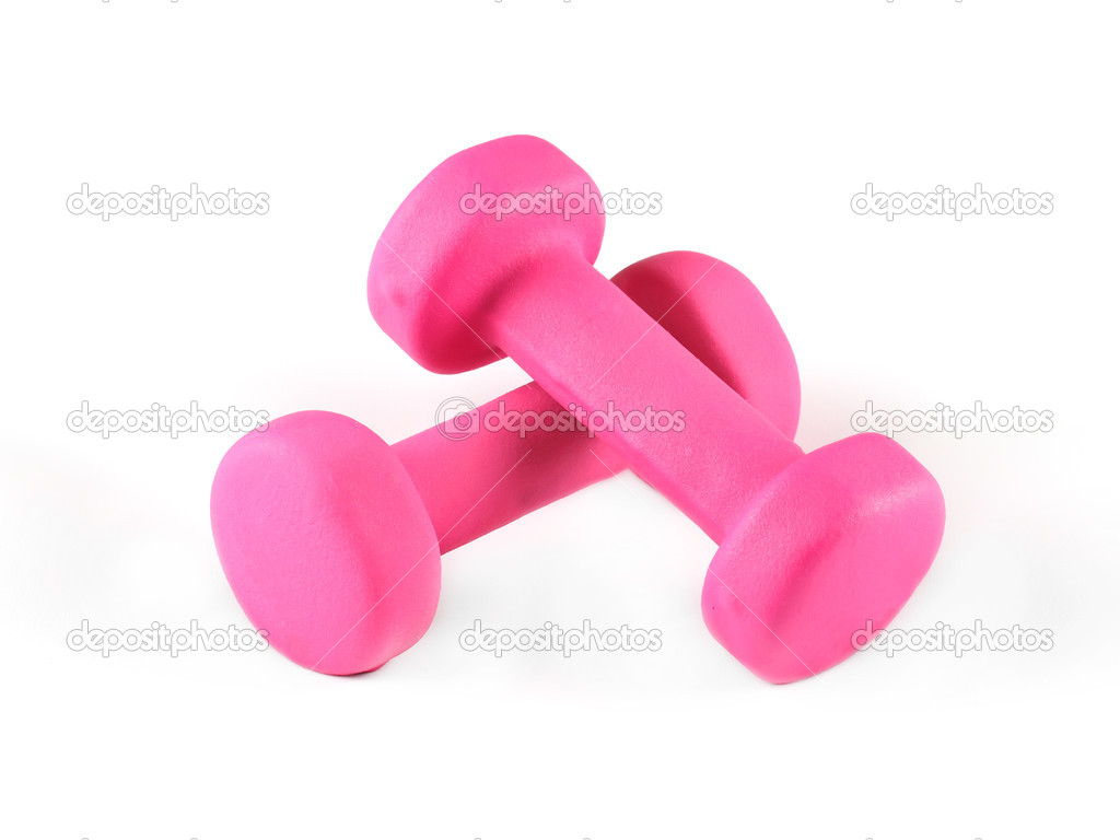 Pink Dumbbells Clipart