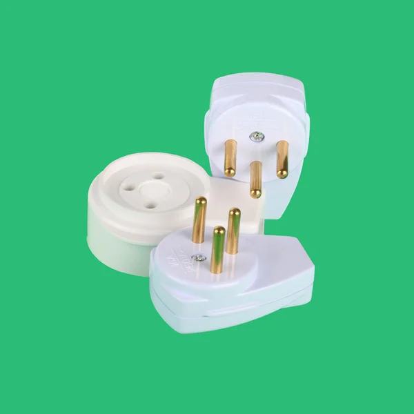 Green power plug into white power socket — Stock Photo © eggheadphoto ...
