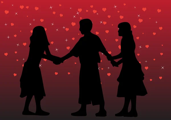 Love triangle Vector Art Stock Images | Depositphotos