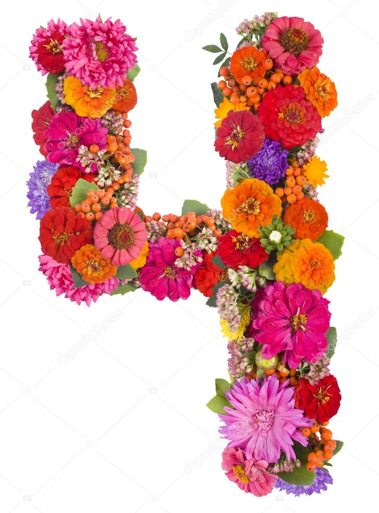 Número 4, feito de flores — Fotografias de Stock © Byelikova #12882250
