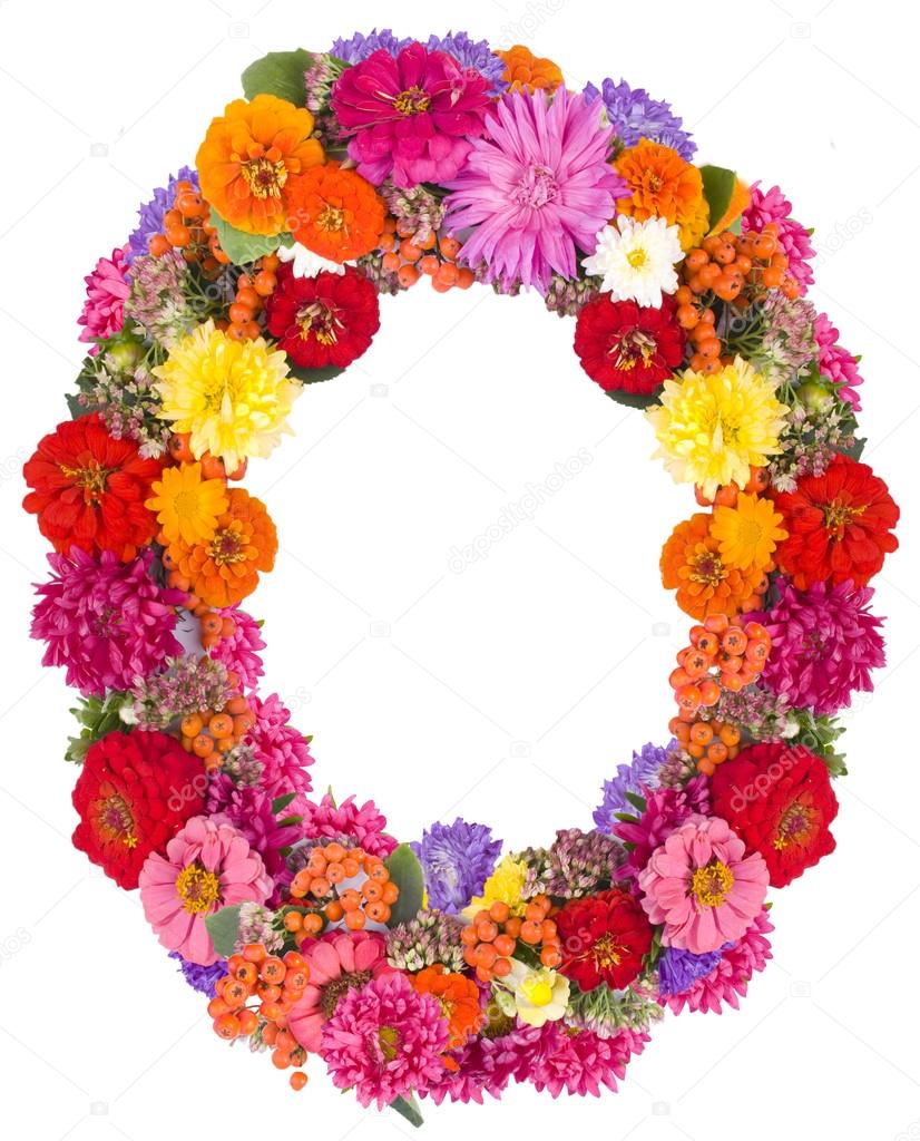 Number 0 made from flowers — Stock Photo © Byelikova #12882263