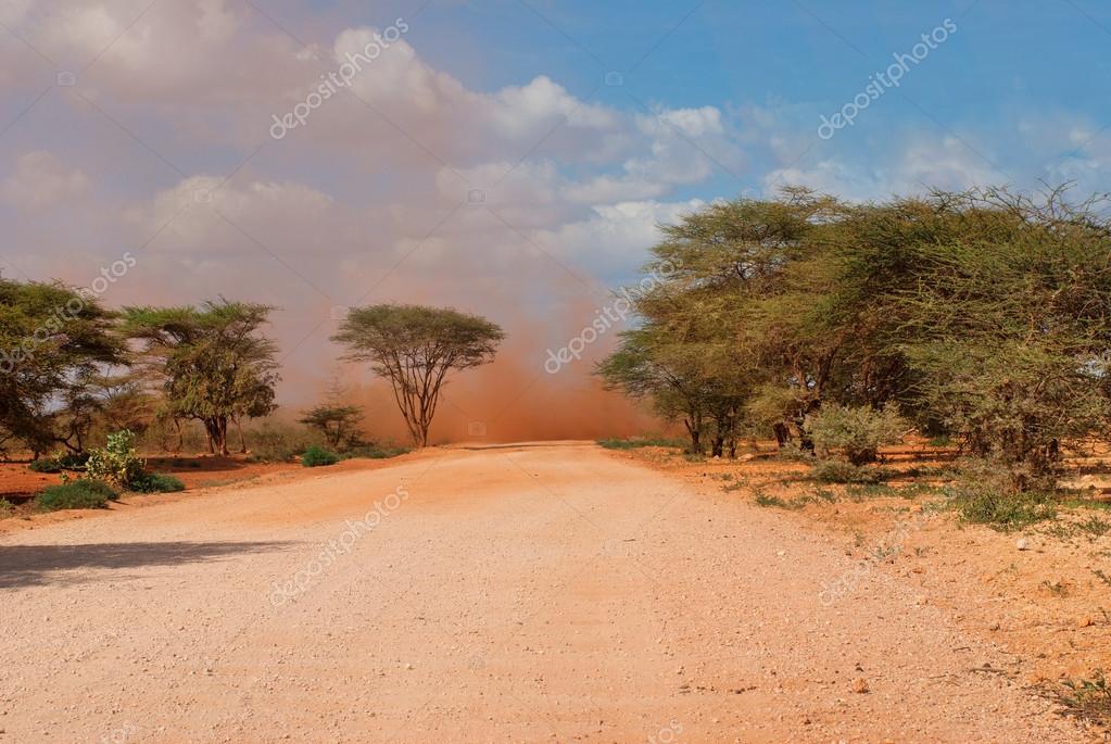 Sandstorm in Kaisut Desert, Kenya — Stock Photo © Byelikova #30166795