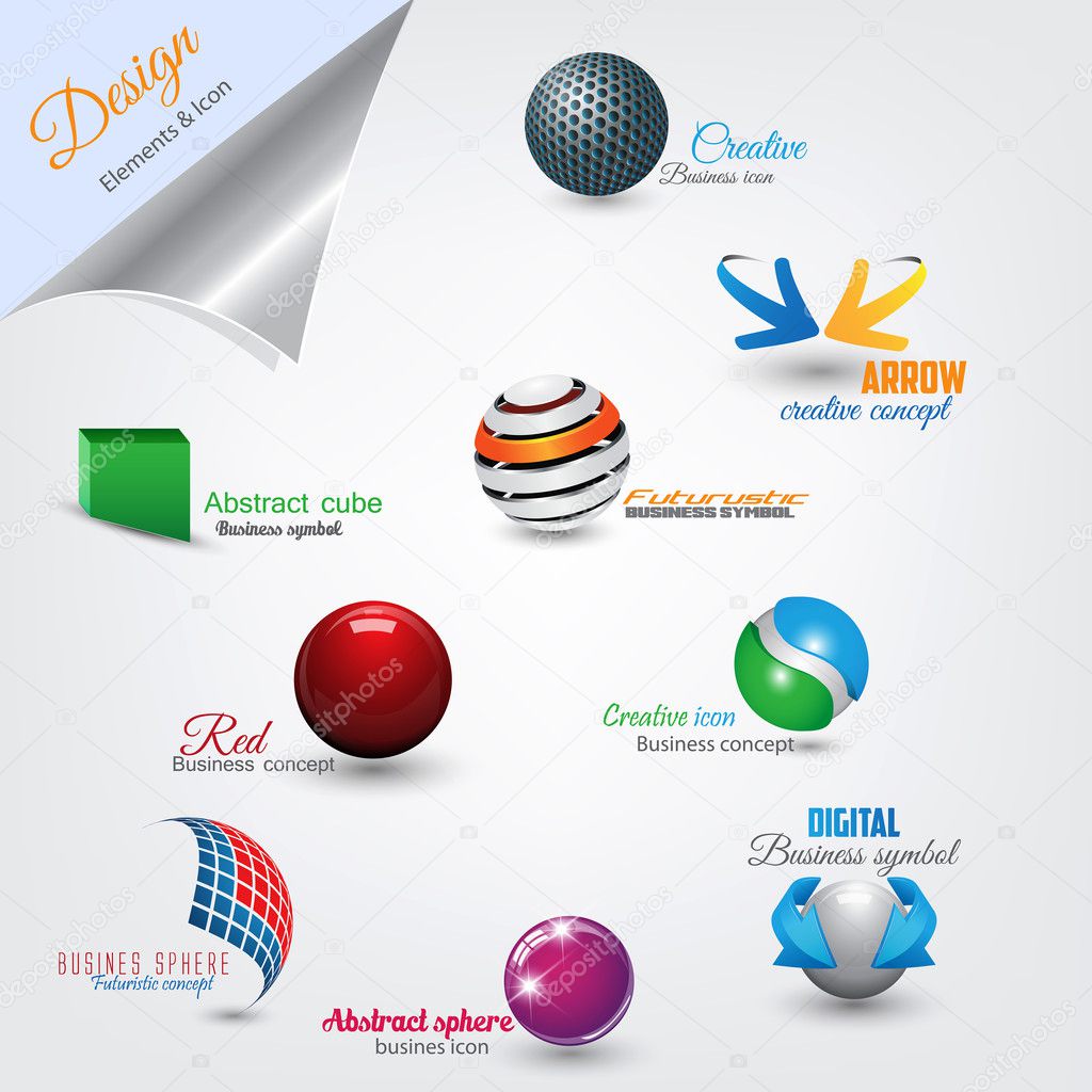 Set of modern design elements. Vector Stock Vector Image by ©darkovujic ...