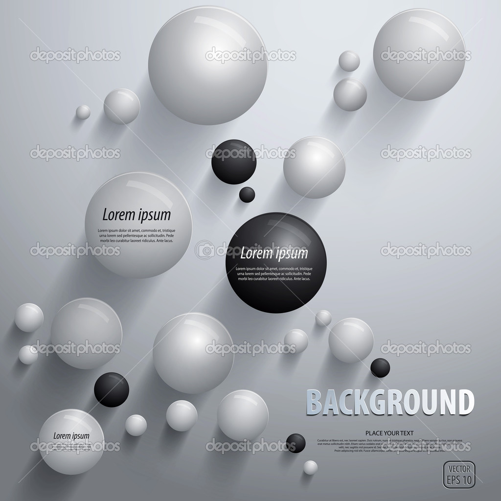 Spheres background - design template. Vector Stock Vector Image by ...