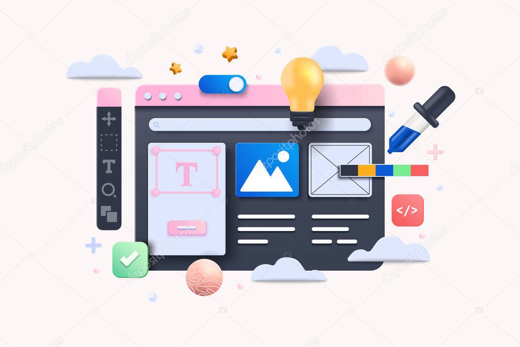 Diseño Web UI-UX, concepto de desarrollo web. Diseño web, diseño de ...