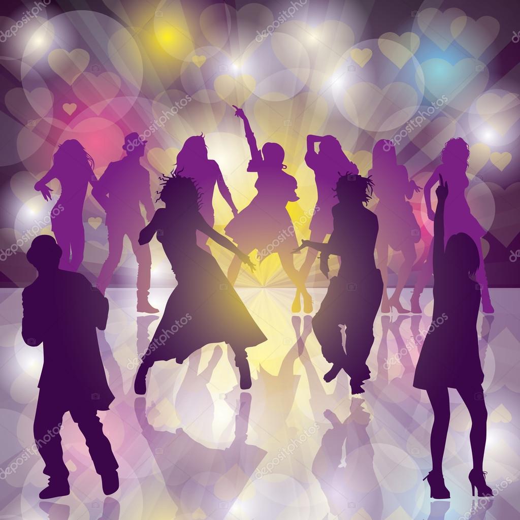 Dance Party Silhouette