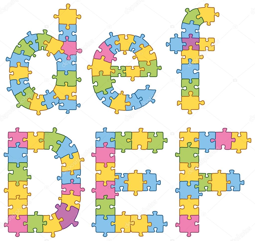 Puzzle Jigsaw Alphabet Letters — Stock Vector © leedsn #22484059 Puzzle Jigsaw Alphabet Letters — Stock Vector © leedsn #22484059