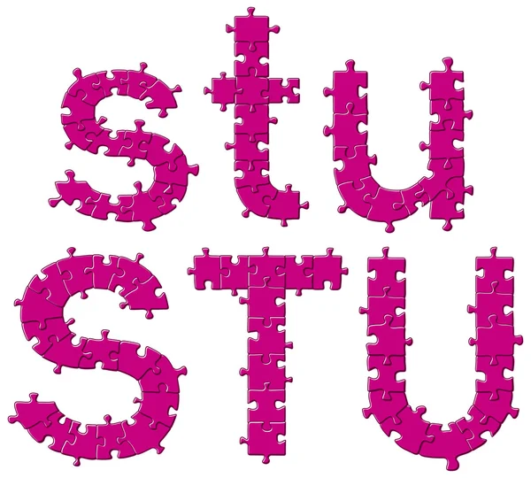 Puzzle Jigsaw Alphabet Letters Stock Vector by ©leedsn 22484089