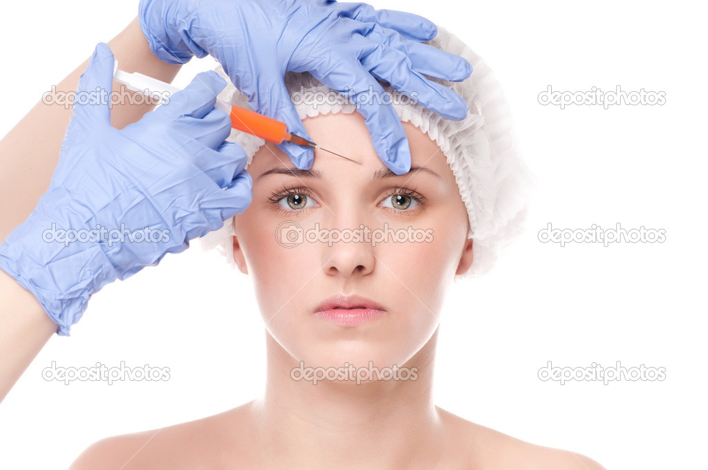 Cosmetic botox injection in face Stock Photo by ©markin 14530987