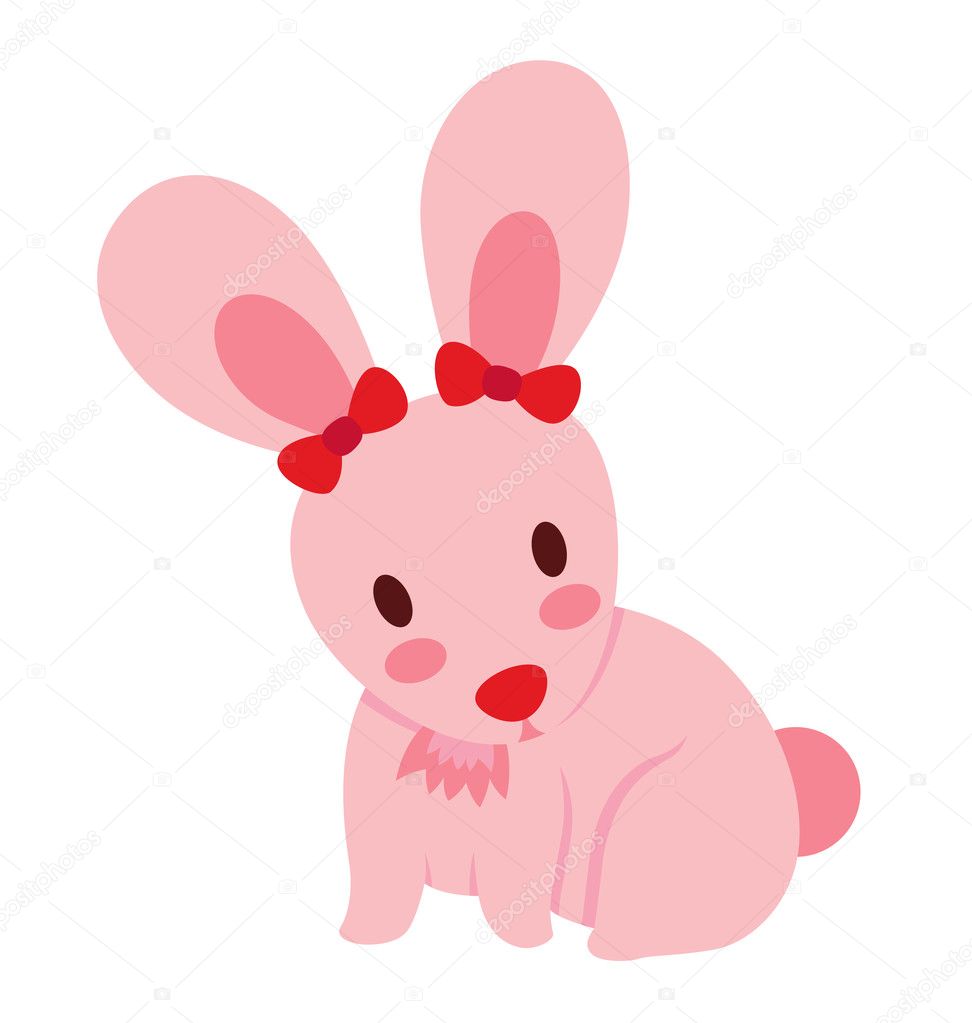 Pink Rabbit Stock Vector Image by ©zhou77 #20243289