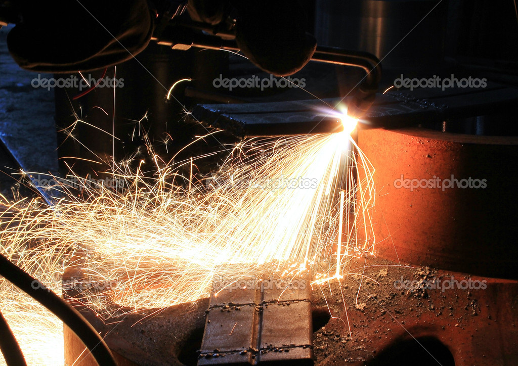 Sparks from are sharp metal — Stock Photo © dimmitrius #16853113