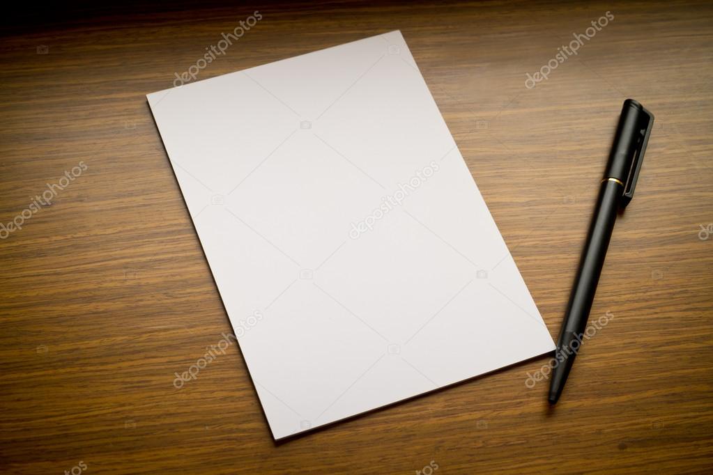 White paper and pen — Stock Photo © maturos1812 #12004743