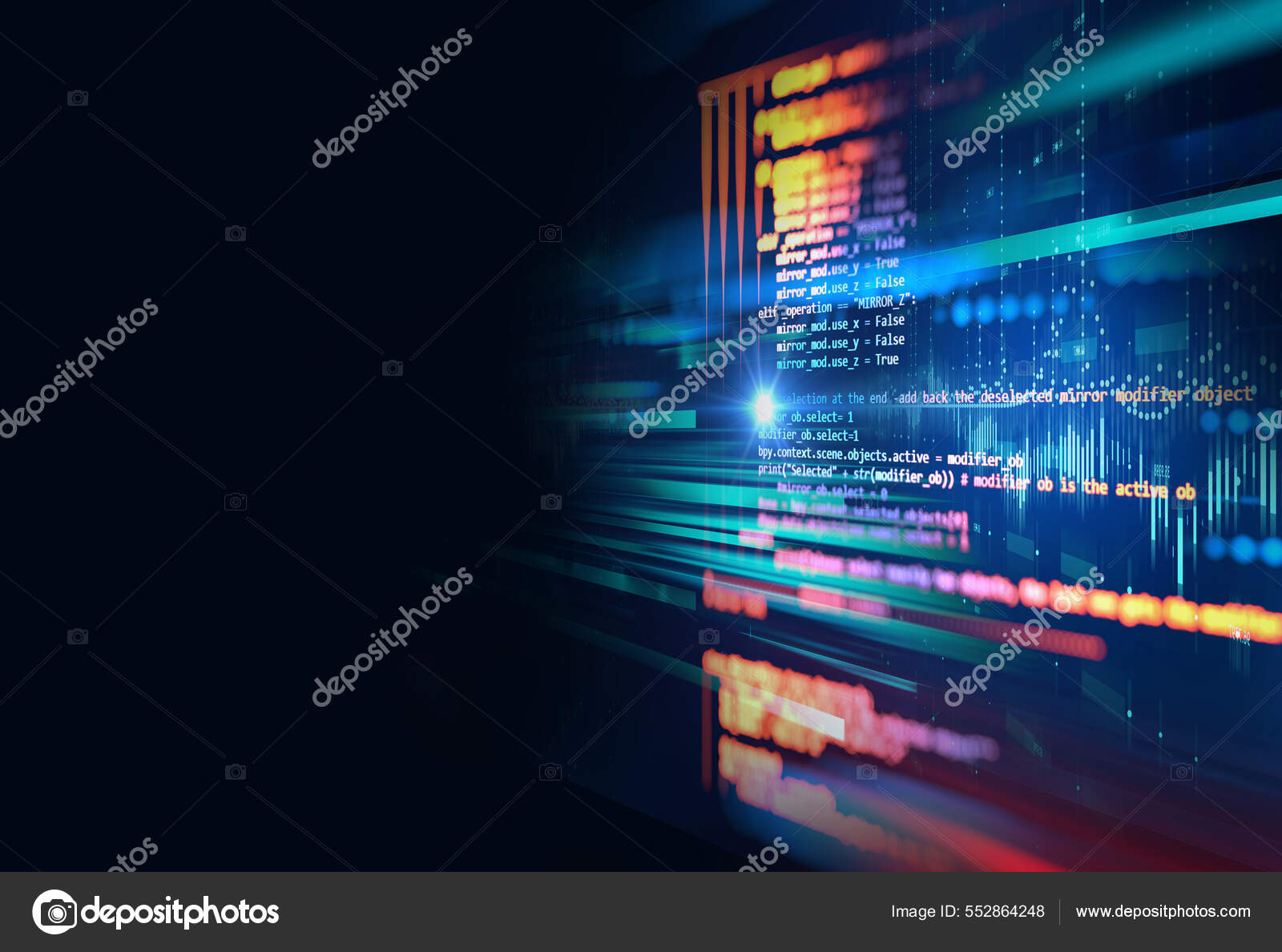 Programming Code Abstract Technology Background Software Developer Computer Script Illustratio ...