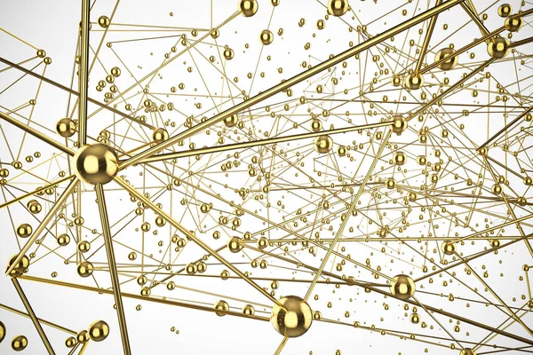 Connection Lines Nodes Connection Structure Rendering Stock Photo by ...