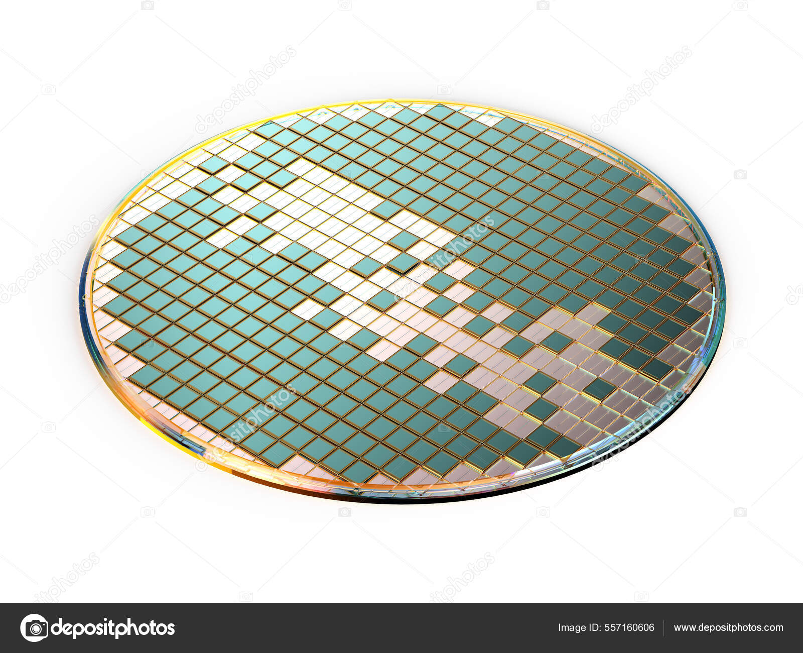 Rendering Silicon Wafer Plates Semiconductor Manufacturing — Stock ...