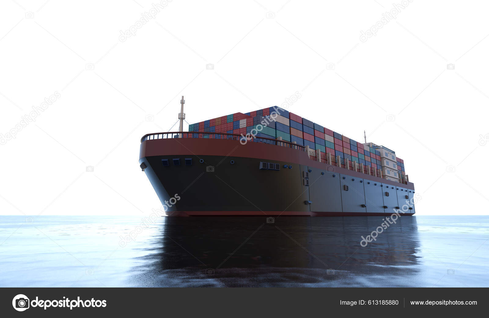 Rendering Cargo Ship Vessel Containers Ocean — Stock Photo © phonlamai ...