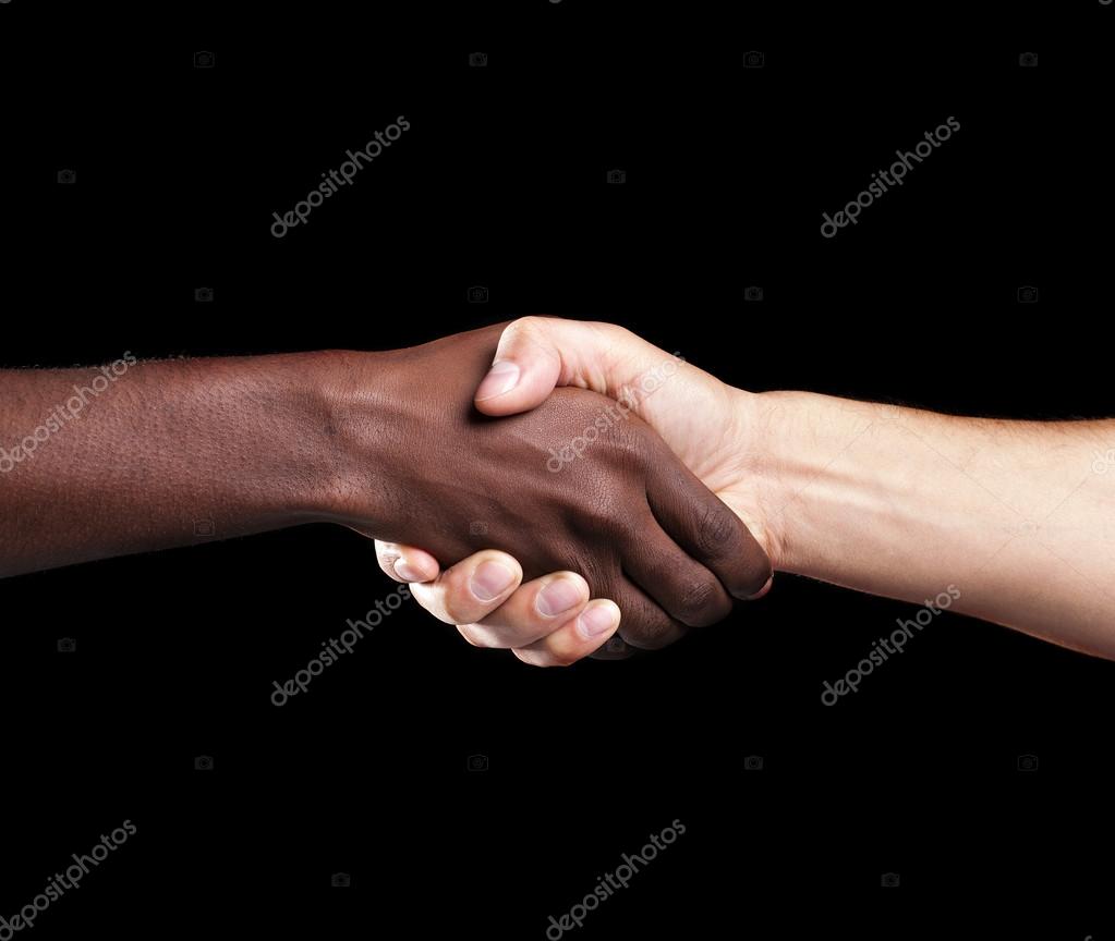 Handshake between african and a caucasian man Stock Photo by ©cristovao ...