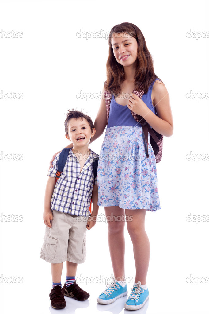 School kids standing Stock Photo by ©cristovao 49240567