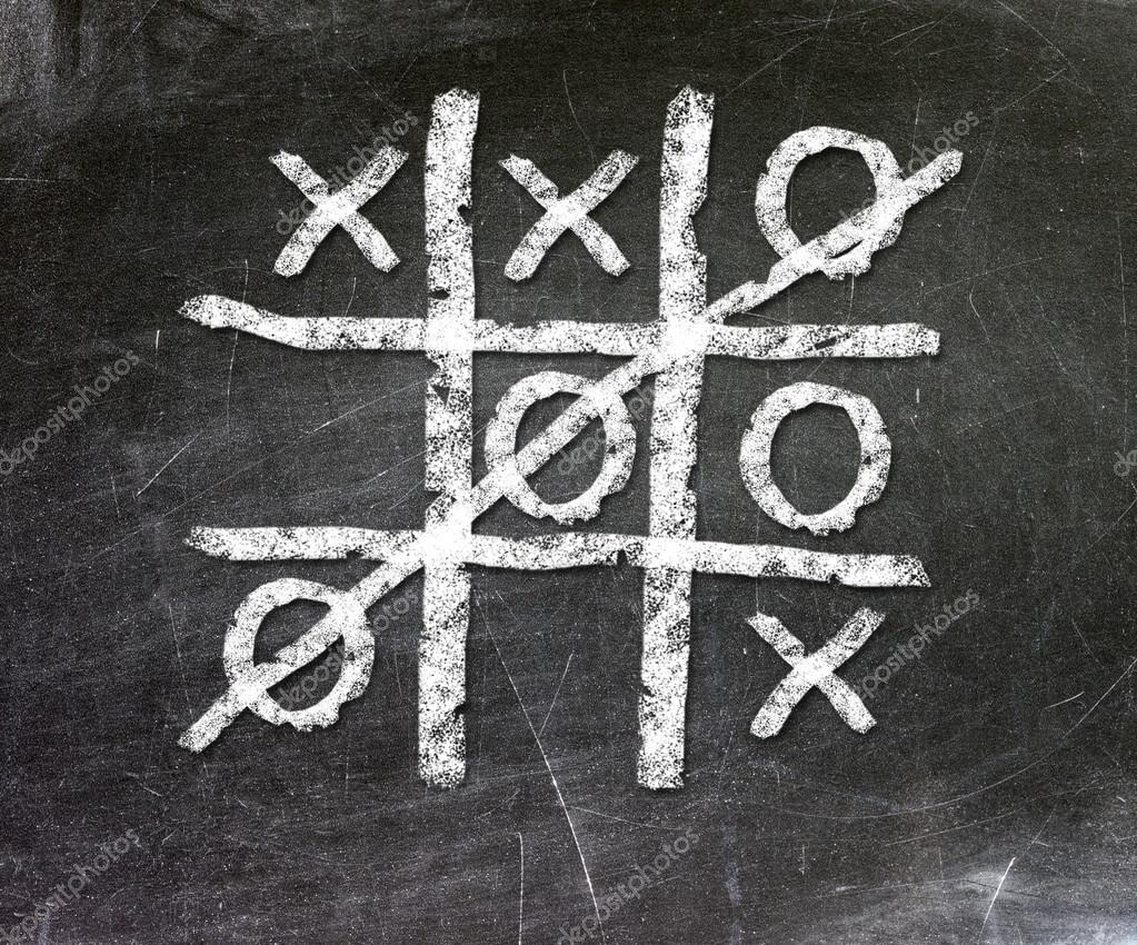 Noughts and crosses drawn by hand on a chalkboard ⬇ Stock Photo, Image ...