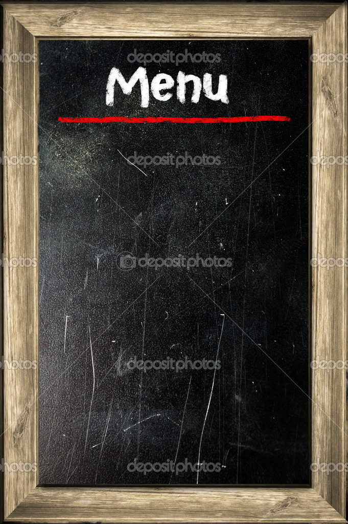 Menu title written with chalk — Stock Photo © roobcio #31420191
