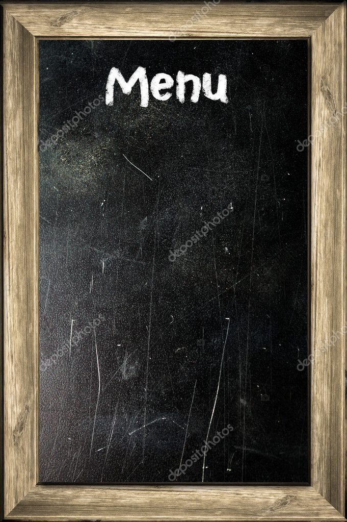 Menu title written with chalk — Stock Photo © roobcio #31420203