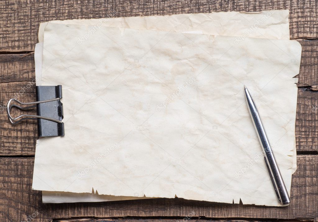 Old paper and ink pen Stock Photo by ©roobcio 39898153