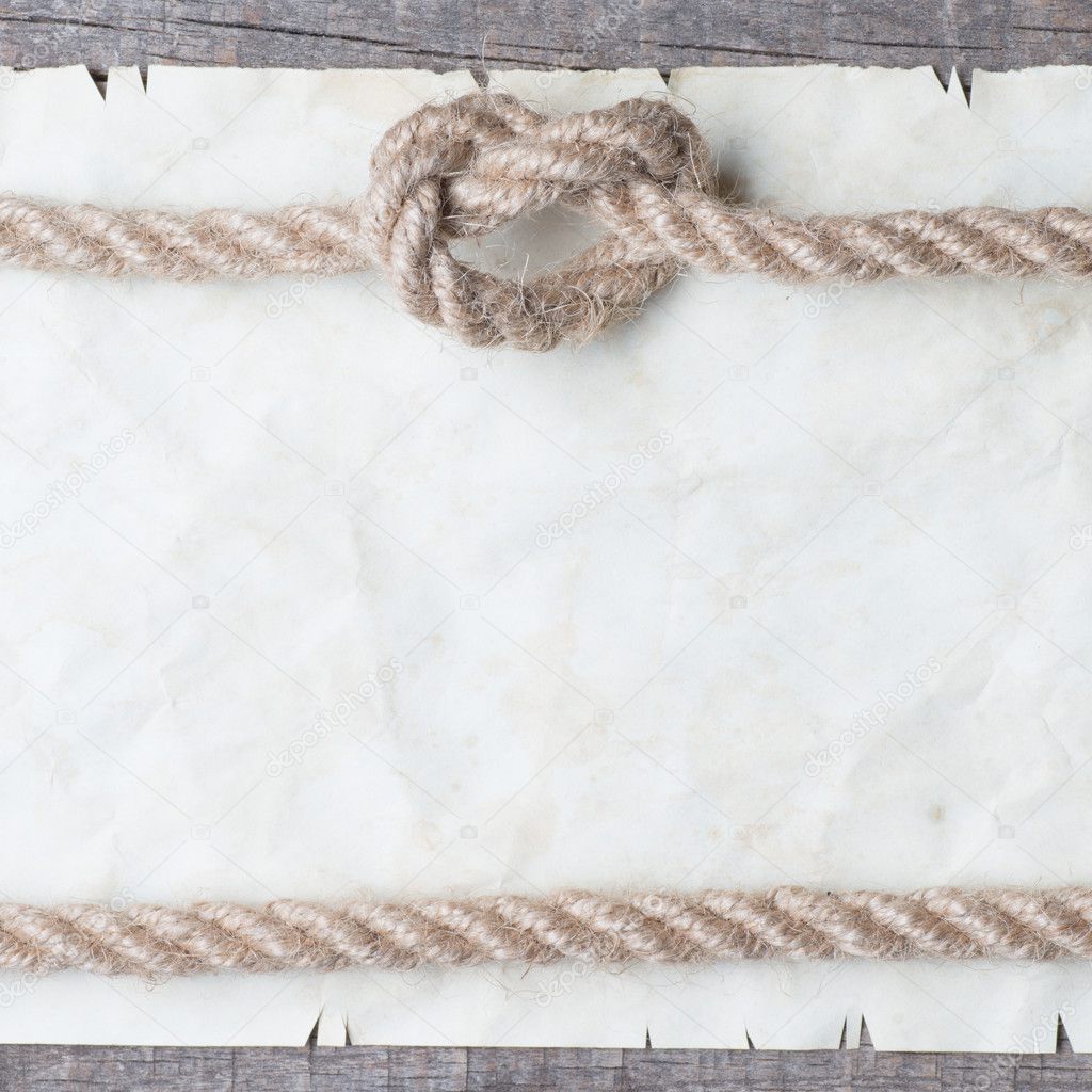 Aged Rope on the old paper — Stock Photo © roobcio #40598281