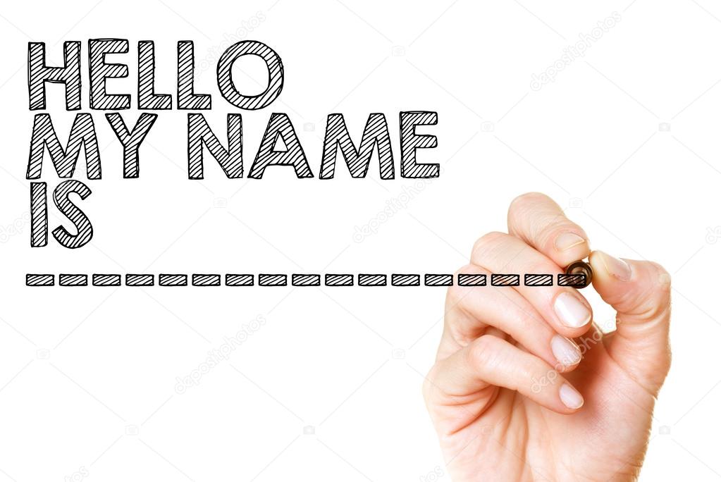 Hello my name is — Stock Photo © roobcio #41016677