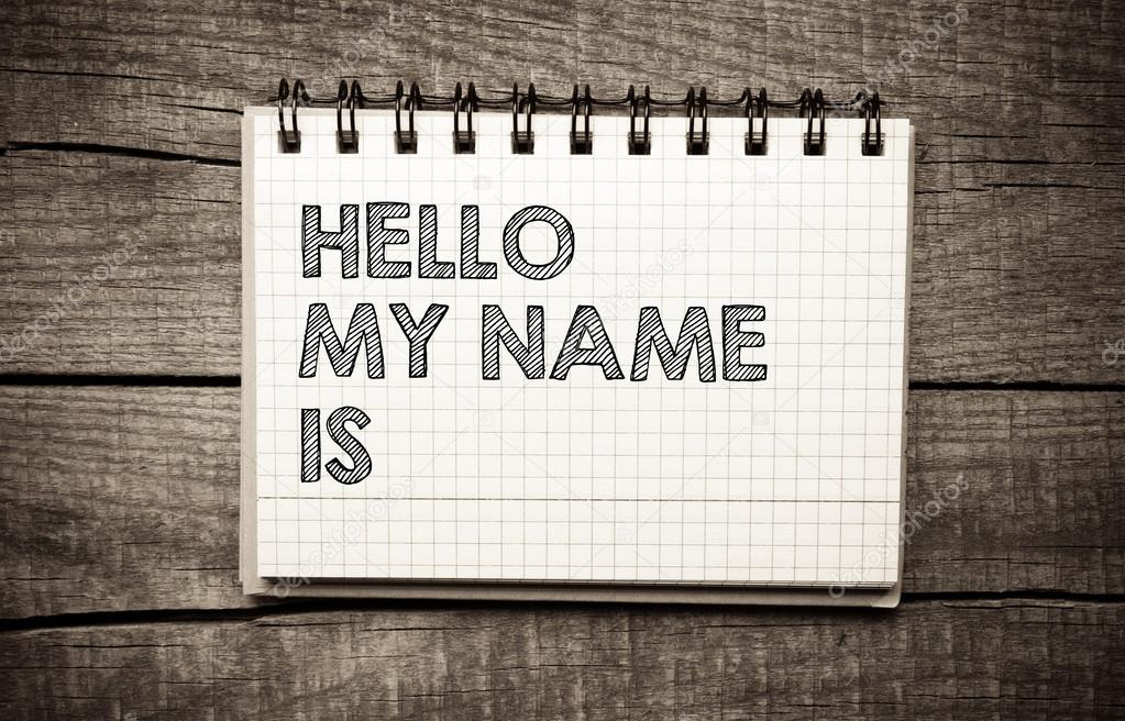 HELLO my name is Stock Photo by ©roobcio 41195843