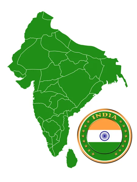 Political map india Stock-vektorer, royaltyfrie Political map india ...