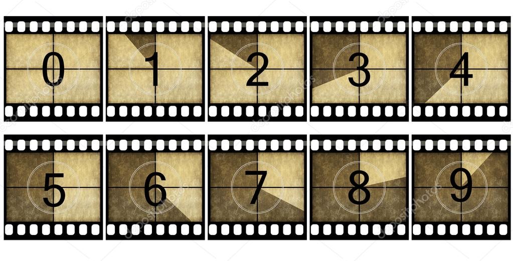 Detailed film countdown numbers Stock Photo by ©lina0486 18404165