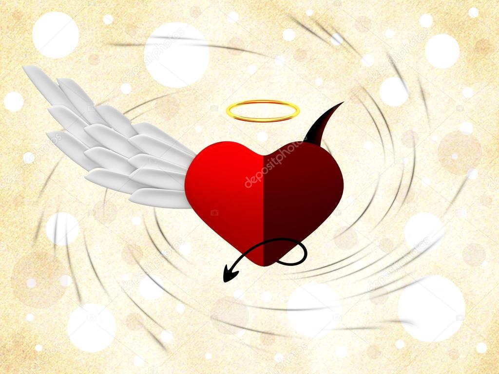 Angel and demon heart Stock Illustration by ©lina0486 #18832007