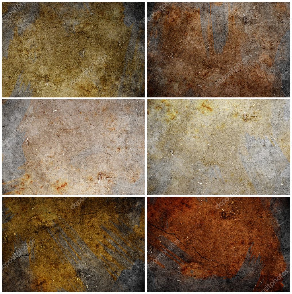 Set of 6 painted grunge texture — Stock Photo © zsoltercsei #23017088
