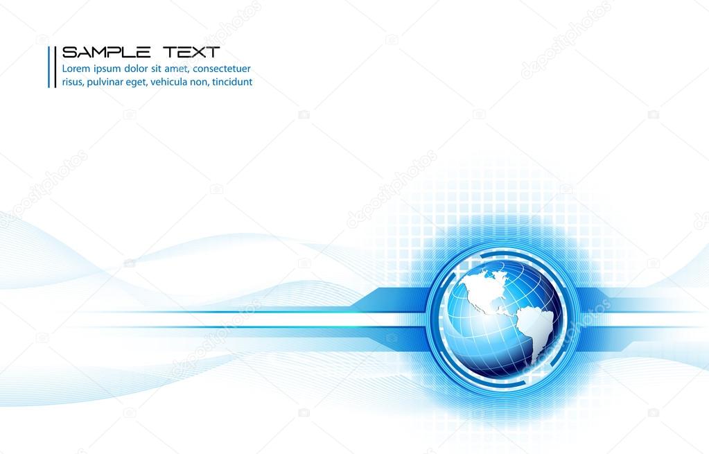 Clean futuristic vector design template with earth globe Stock Vector ...