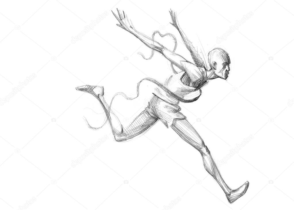 Runner Crossing The Finish Line Stock Photo by ©zsoltercsei 31258093