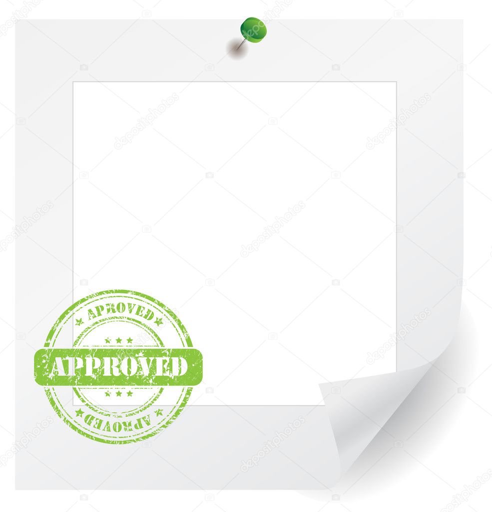 Approved Stamp on White Blank Paper Stock Vector Image by ©zsoltercsei ...