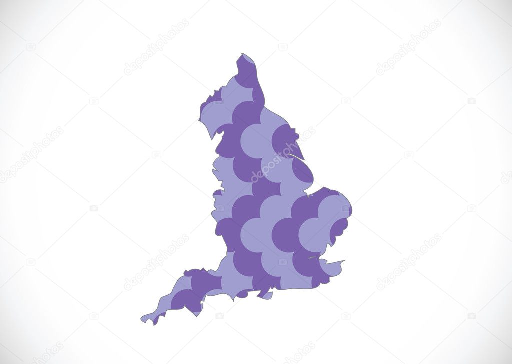 Map of England Decorative idea design — Stock Vector © porjai #44197165