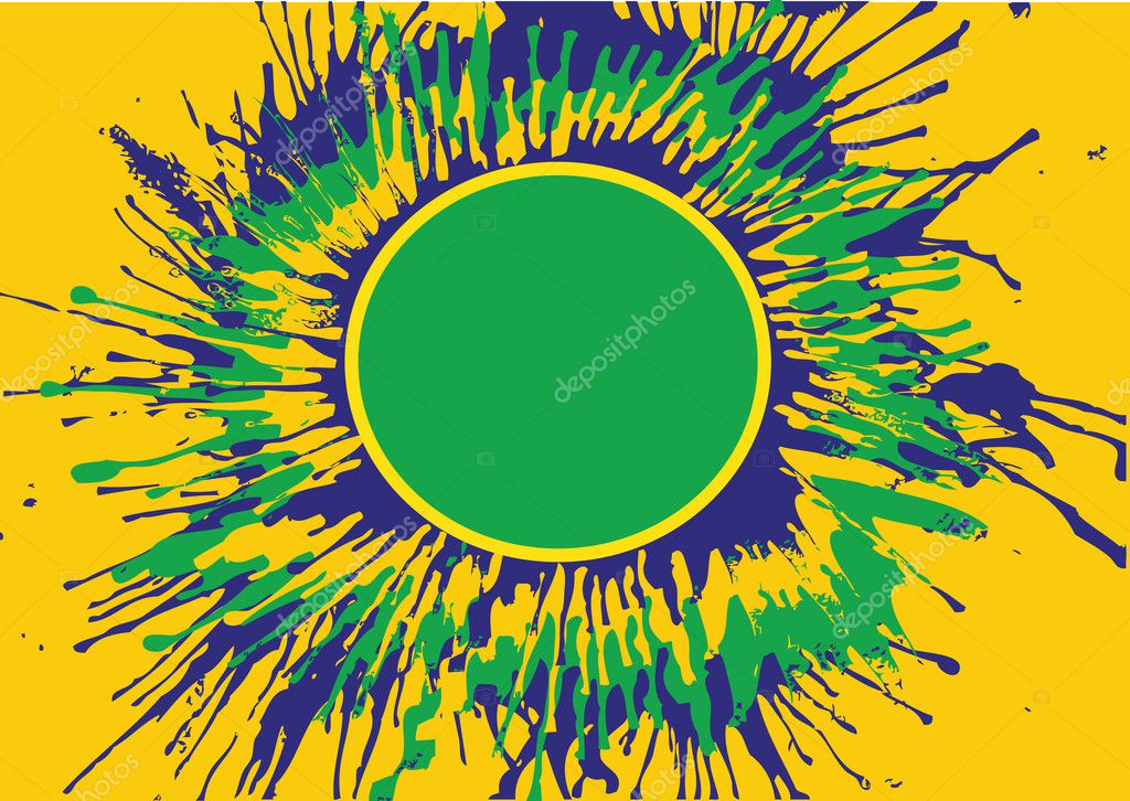 Illustration Abstract background form watercolor in brazil color ...