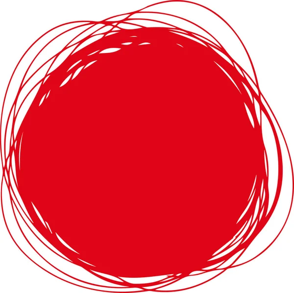 Red Drawn Circle