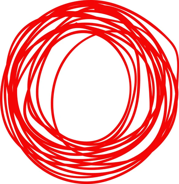 Red Drawn Circle
