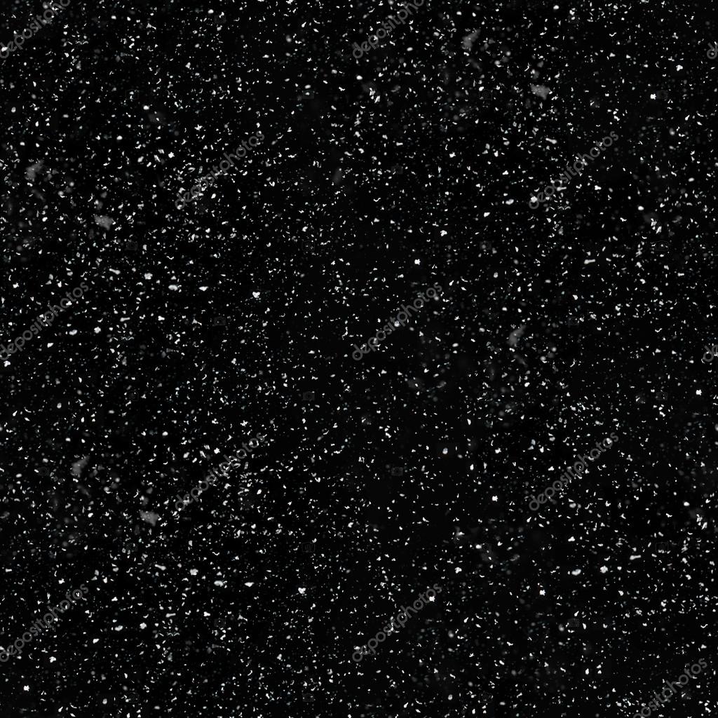 Seamless Realistic Snow Texture on a black background — Stock Photo ...