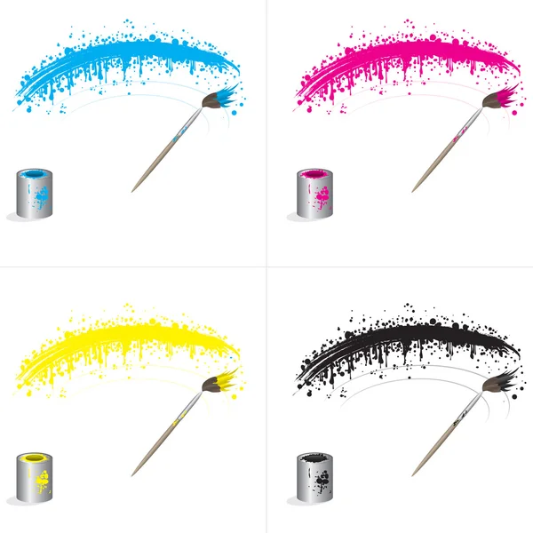 Color brushes Vector Art Stock Images | Depositphotos
