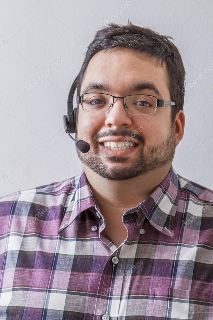 Man with headset — Stock Photo © mypstudio #27611701 Man with headset — Stock Photo © mypstudio #27611701