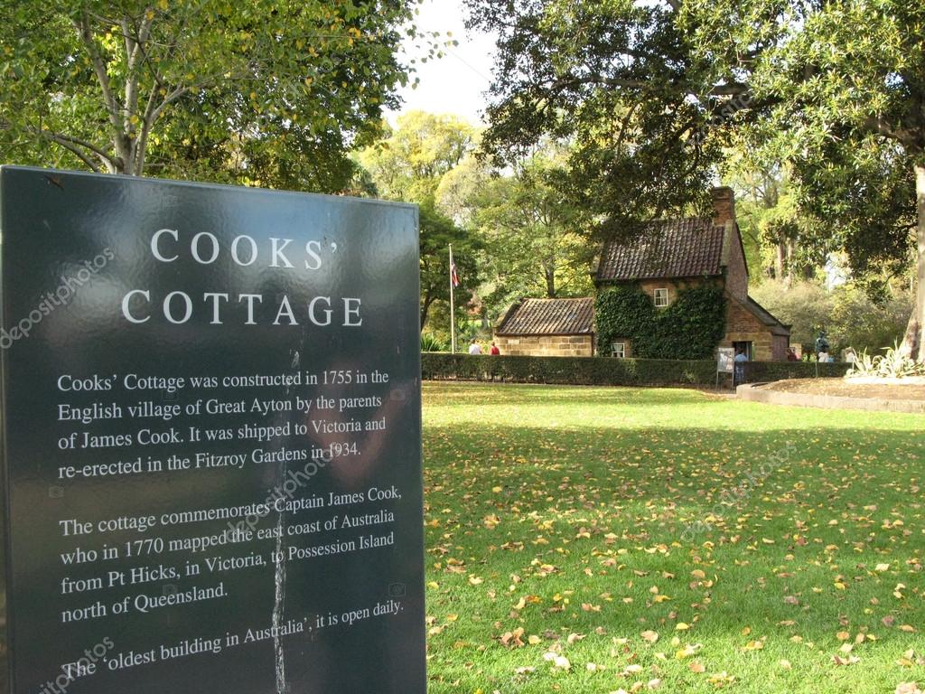 Captain Cook's Cottage - Fitzroy Gardens, Melbourne, Australia – Stock ...