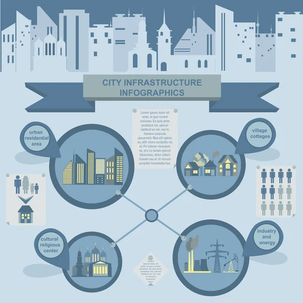 Set of elements infrastructure city, vector infographics Stock ...