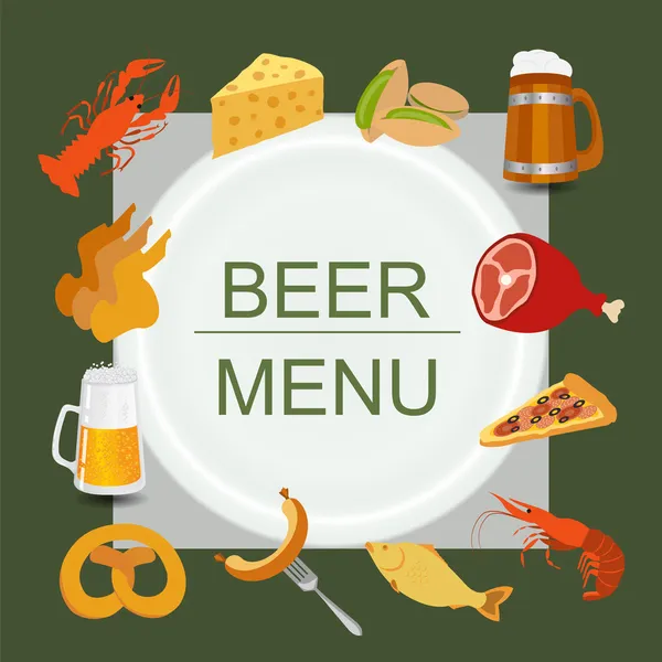 Beer snacks, set icons for creating your infographics Stock Vector ...