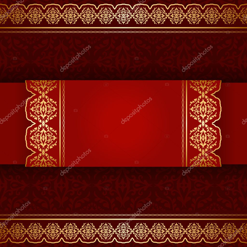 Vintage ethnic background, beautiful greeting, invitation card Stock ...