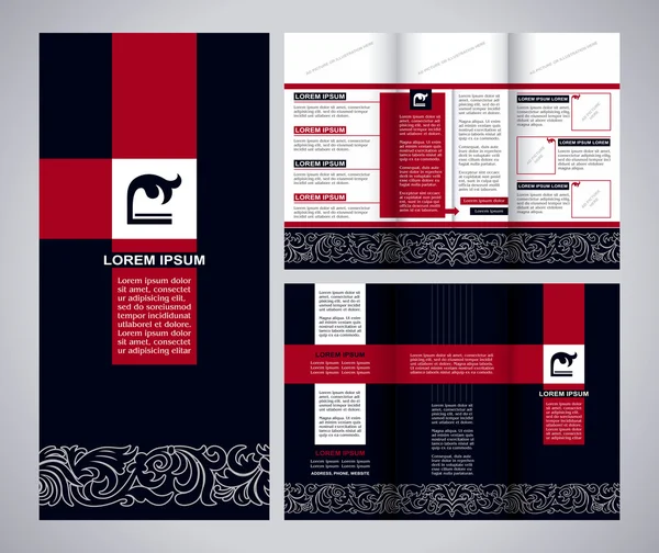 Vintage style brochure template design with modern elements Stock ...