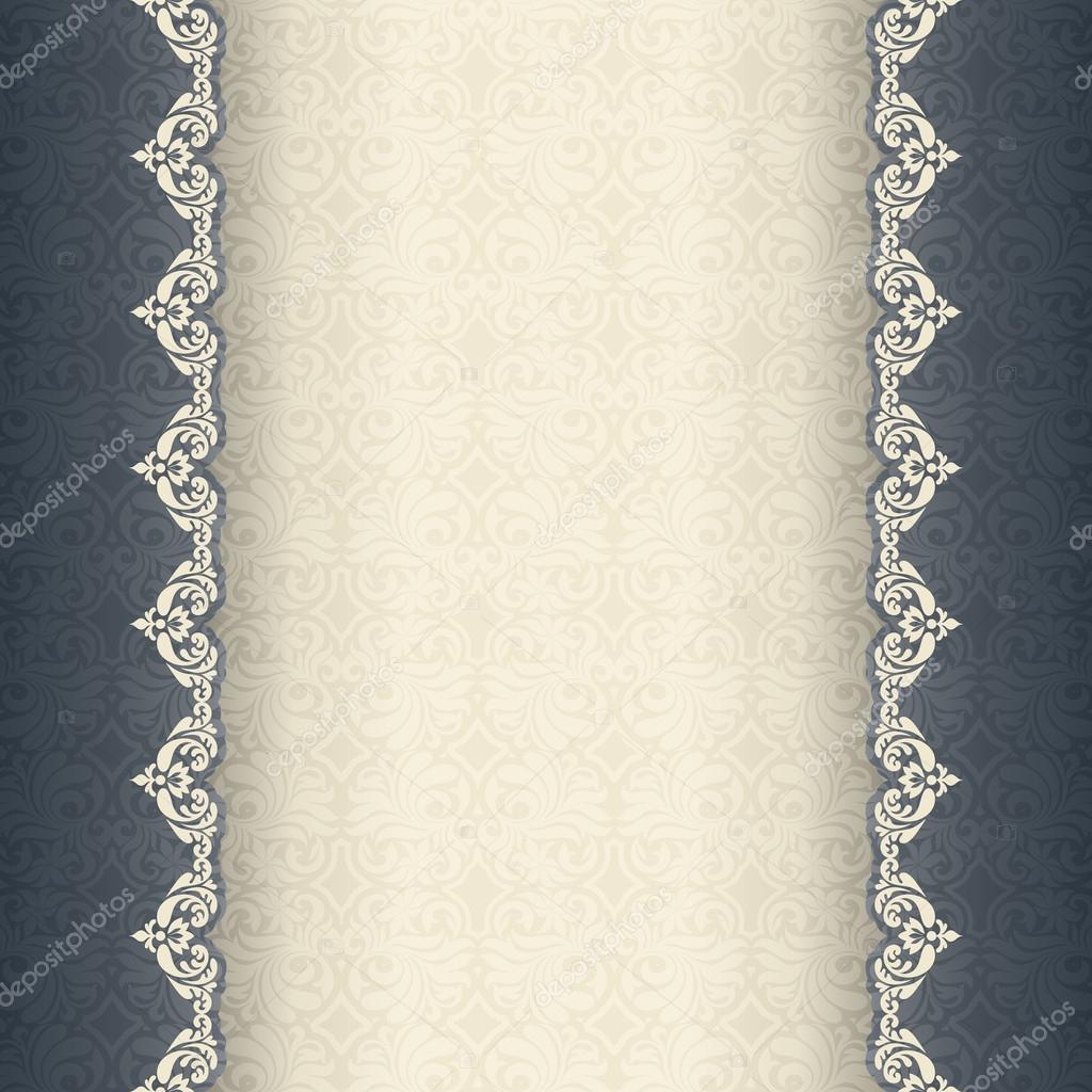 Vintage background, antique greeting card, invitation with lace Stock ...