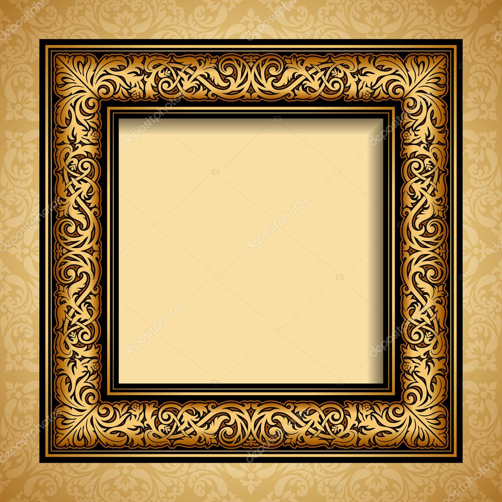 Antique Gold Frame Border